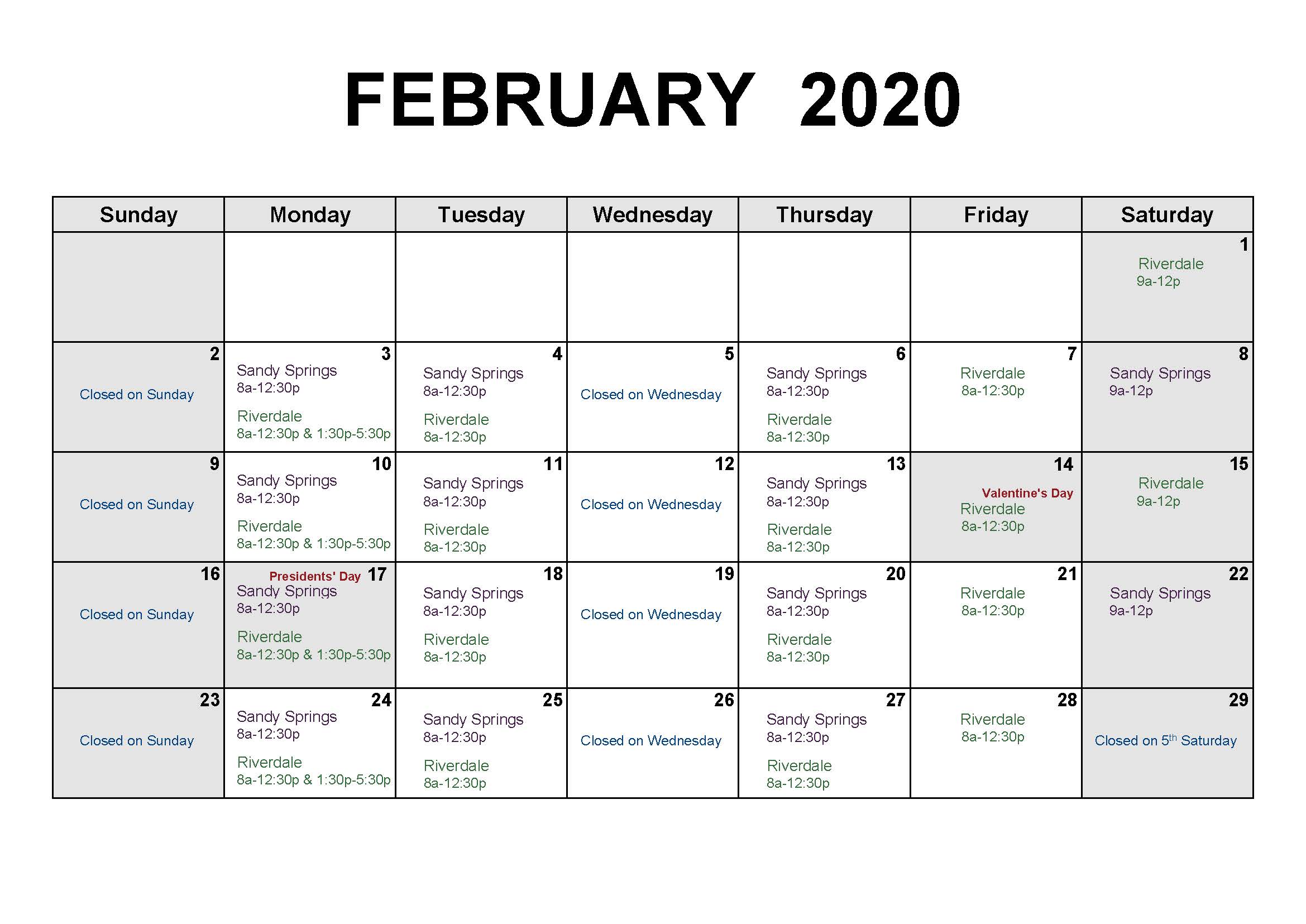 Dr. Smith's Program: Hours